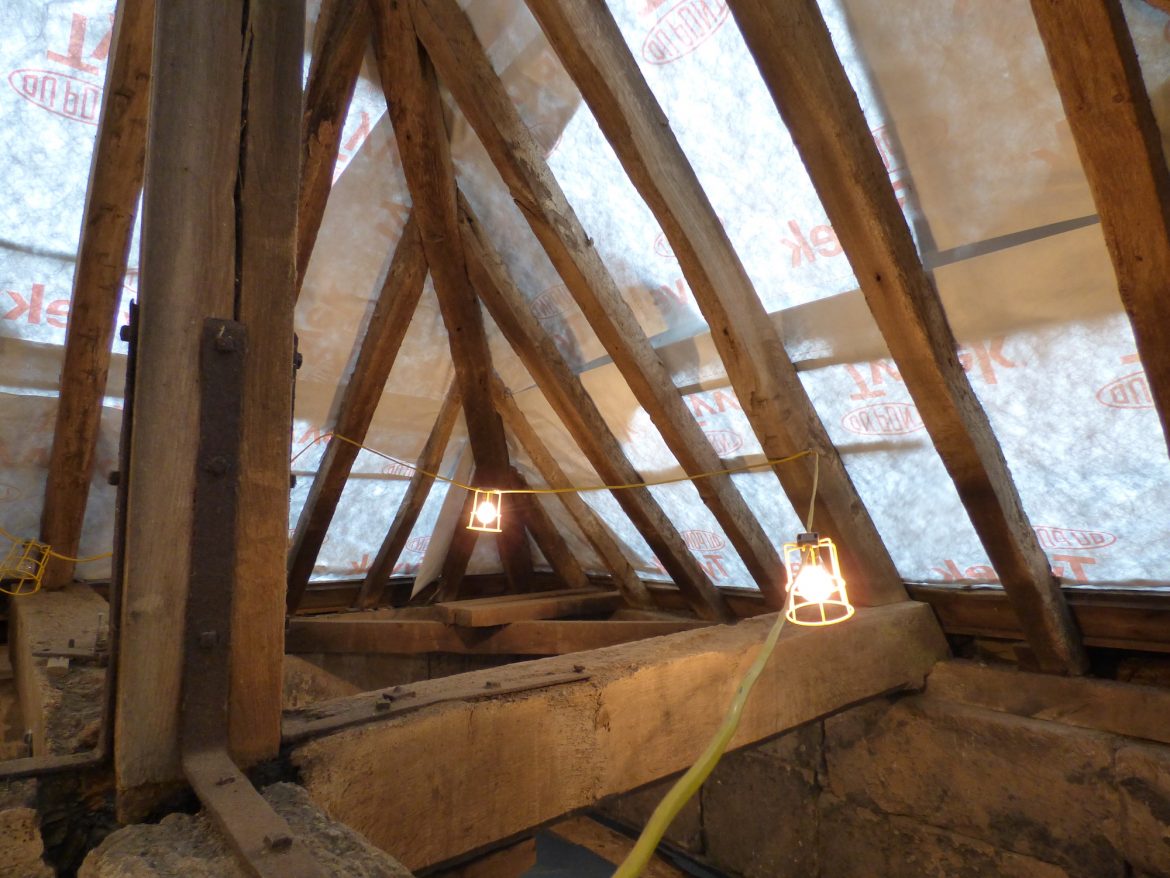 Tower roof inside NW corner - Anne Netherwood